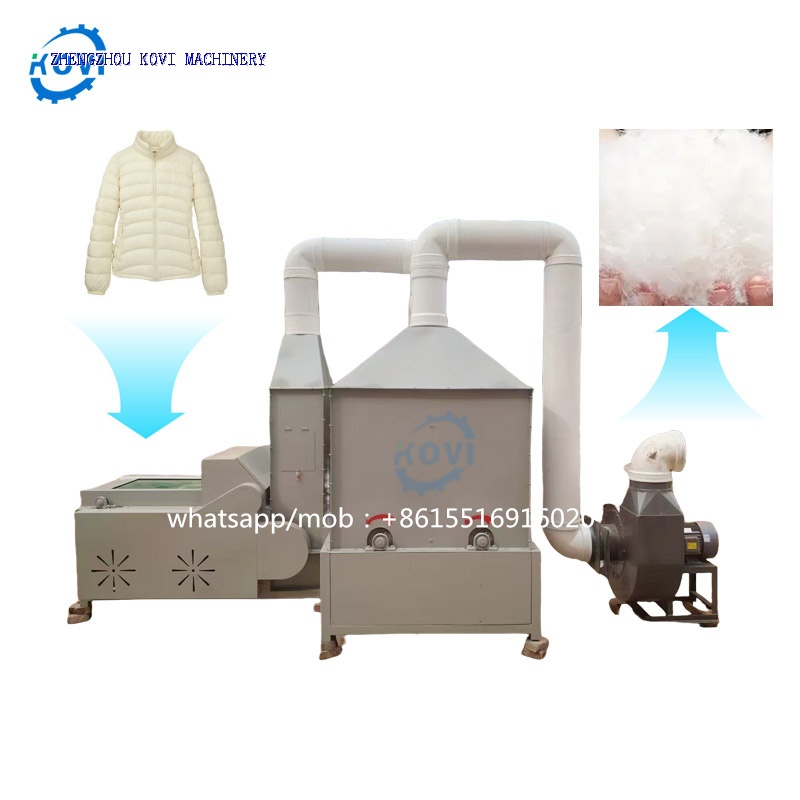 Big Type Textile Down Feather Opening Recycling machine Waste Fiber ...